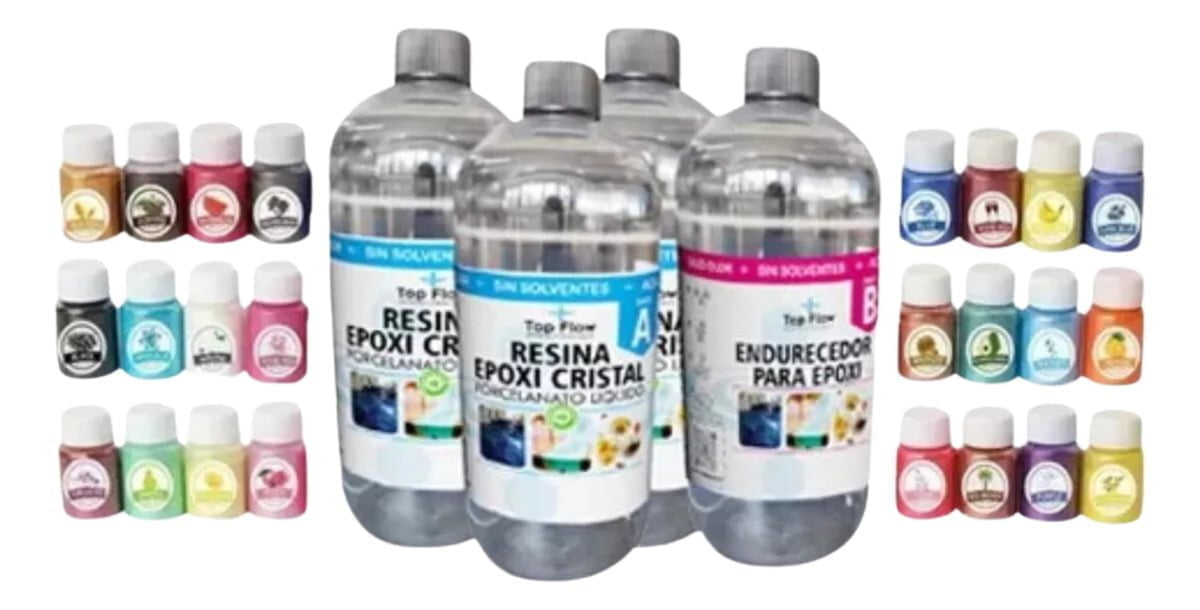 Resina Epoxi 4kg + Pigmentos Kit Todo Color - Ecopint - Ecopint